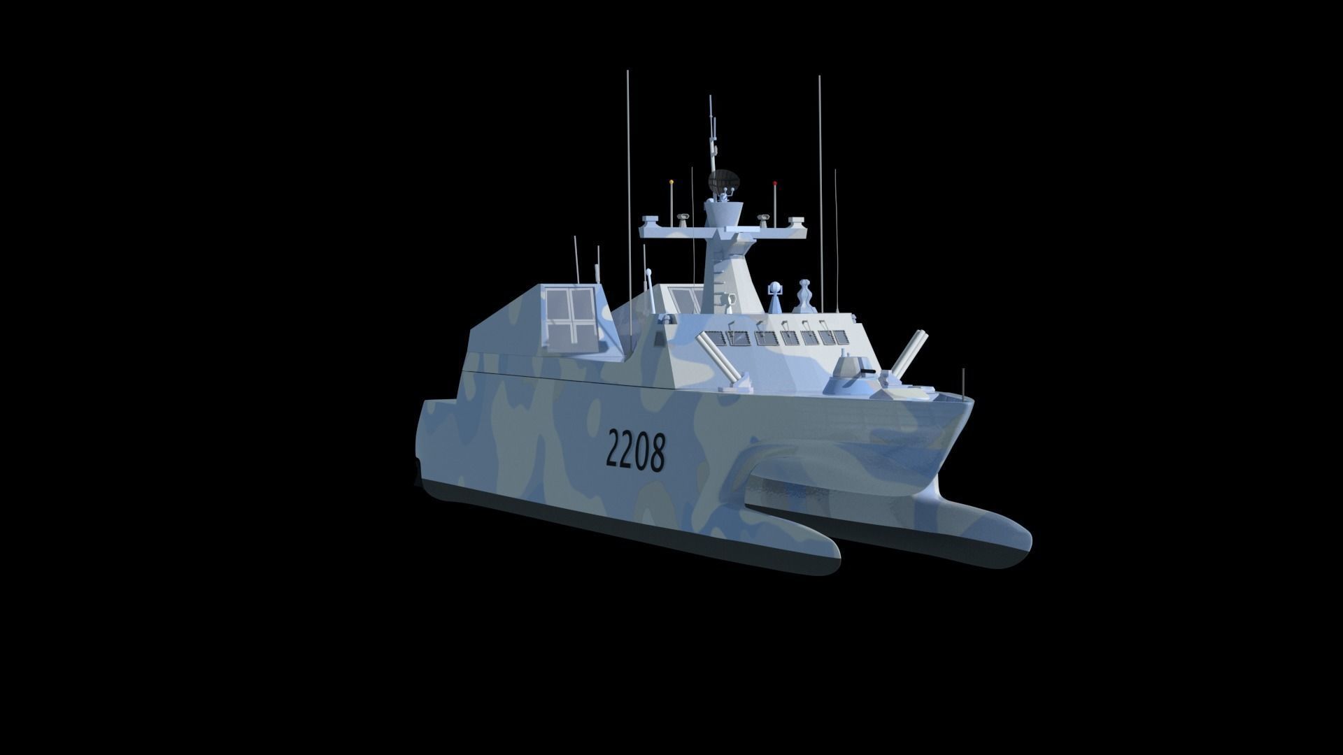 Type 022 missile boat 3D model 3D model | CGTrader