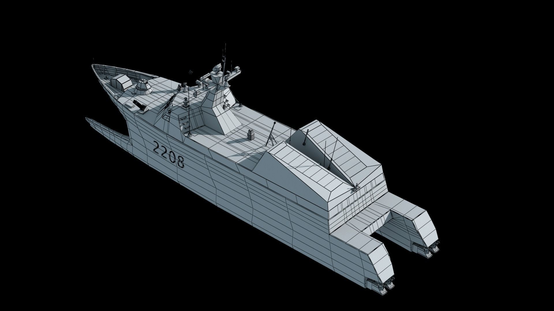 Type 022 missile boat 3D model 3D model | CGTrader