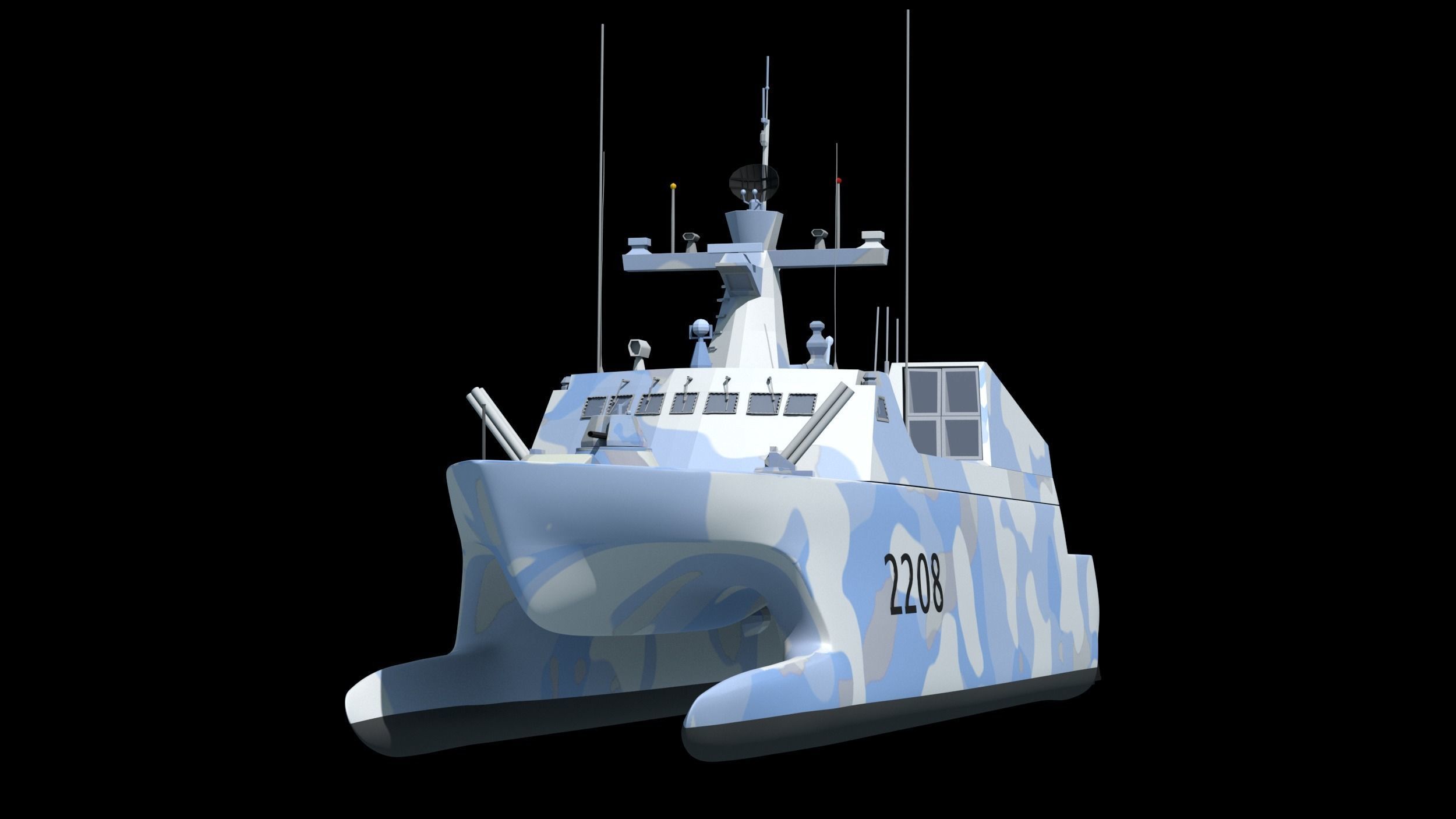Type 022 missile boat 3D model 3D model | CGTrader