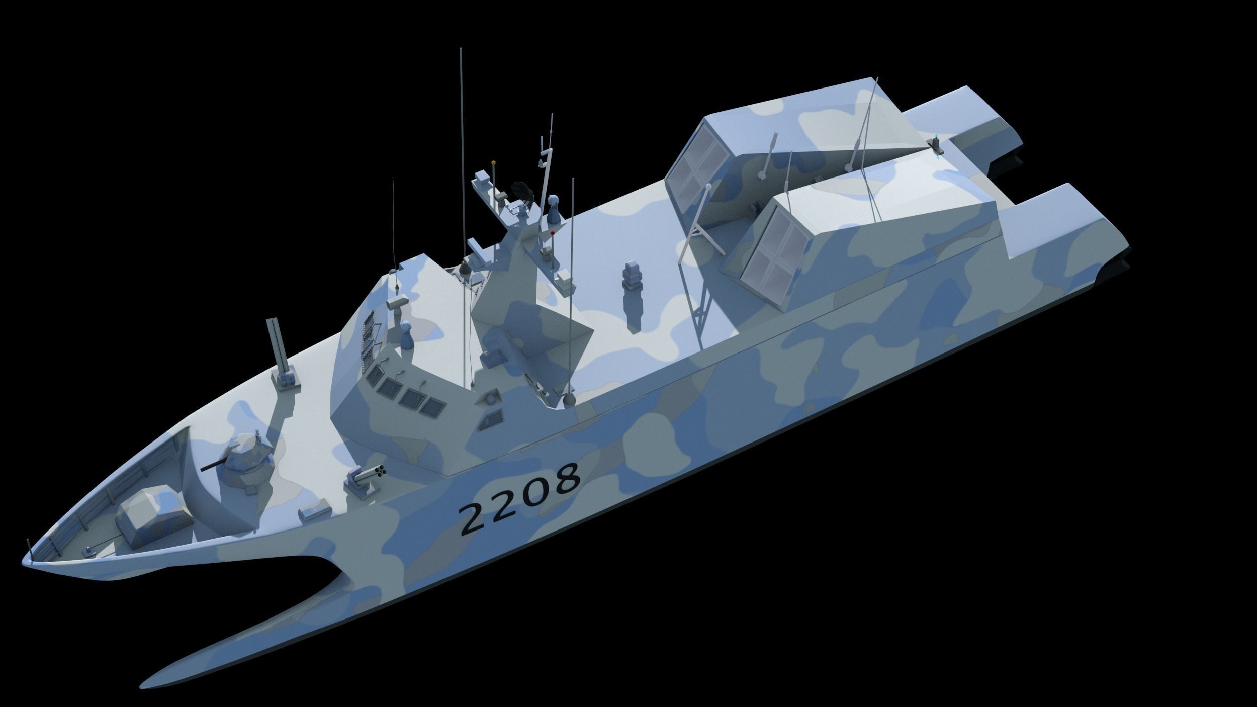 Type 022 missile boat 3D model 3D model | CGTrader