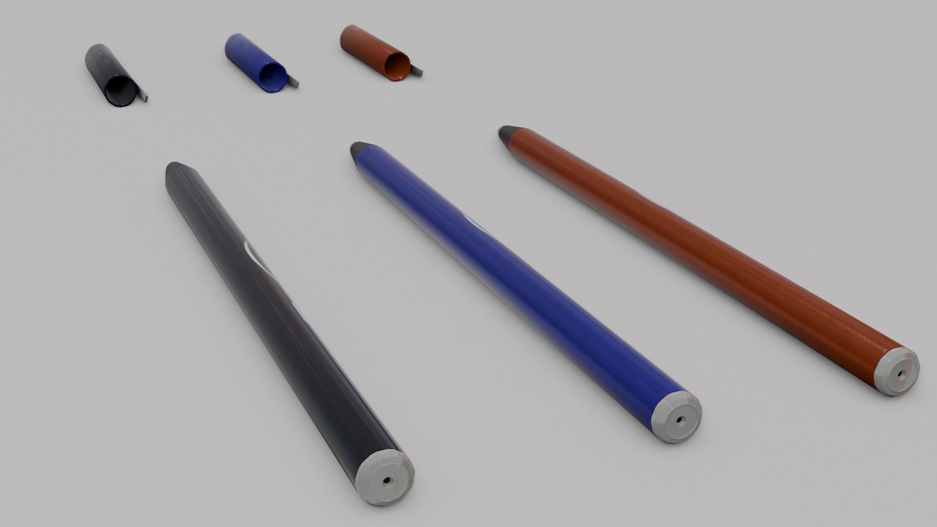 Office pens variety pack 3D model | CGTrader