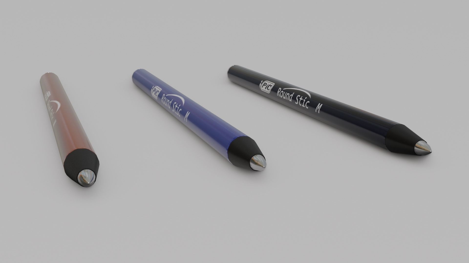 Office pens variety pack 3D model | CGTrader
