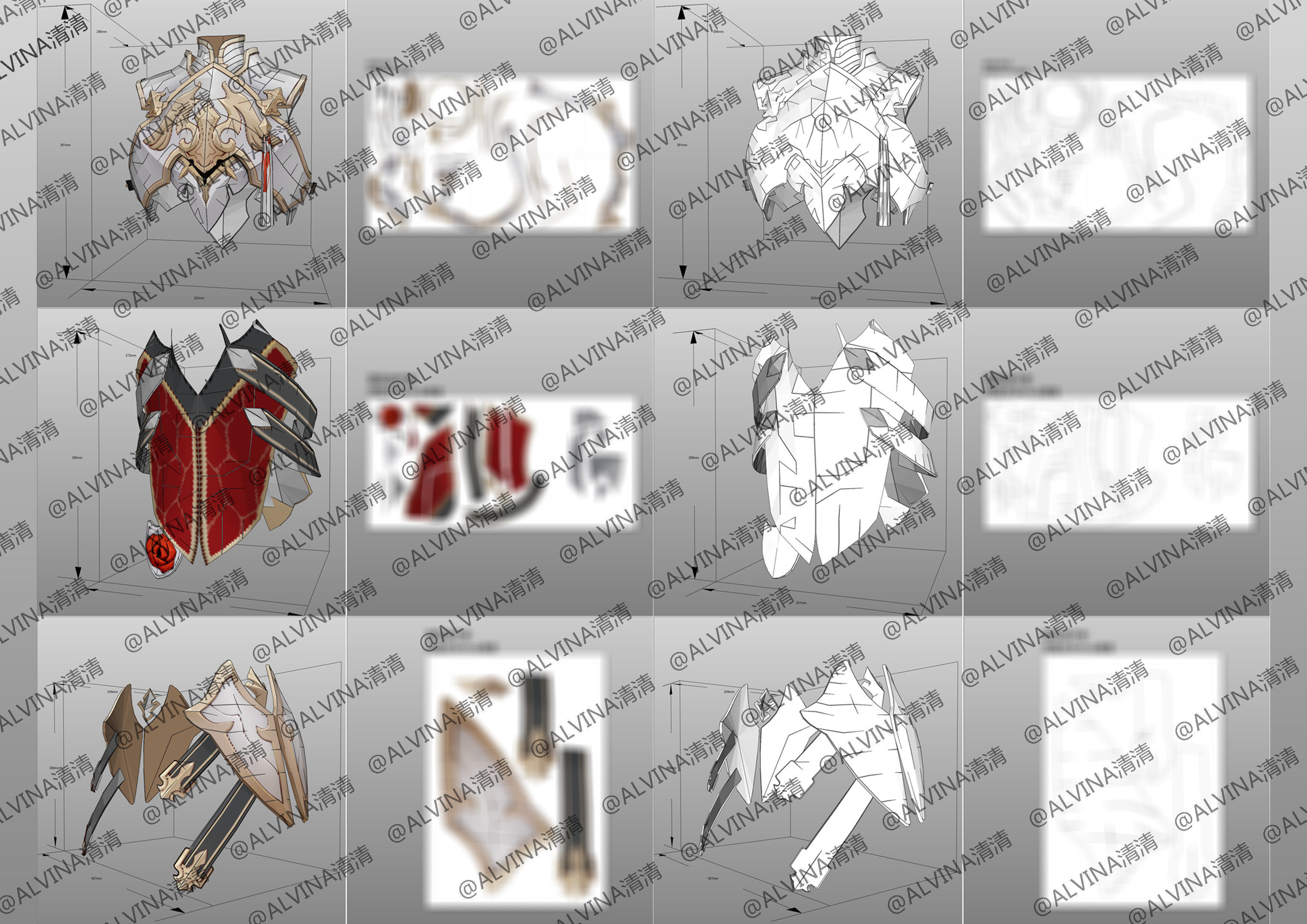 3D model Honkai Star Rail Argenti Armor - DIY Cosplay Pepakura Foam VR ...