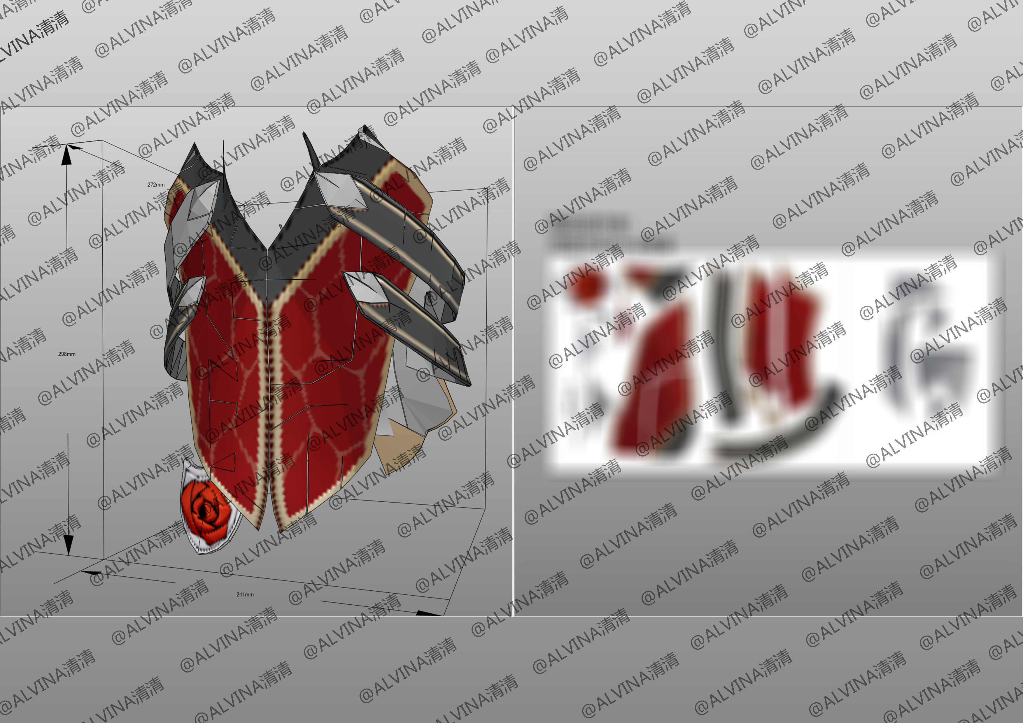 3D model Honkai Star Rail Argenti Armor - DIY Cosplay Pepakura Foam VR ...