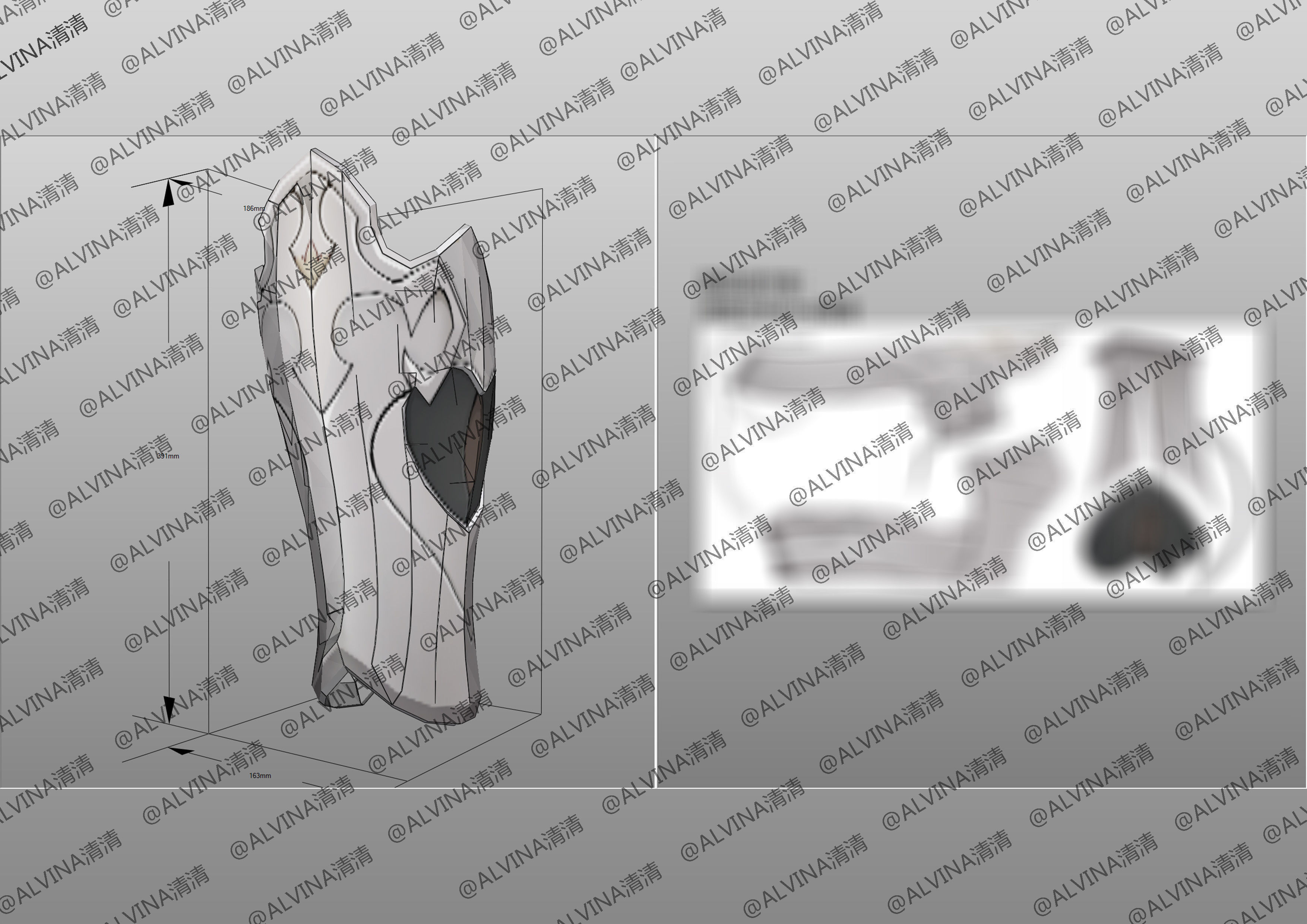 3D model Honkai Star Rail Argenti Armor - DIY Cosplay Pepakura Foam VR ...