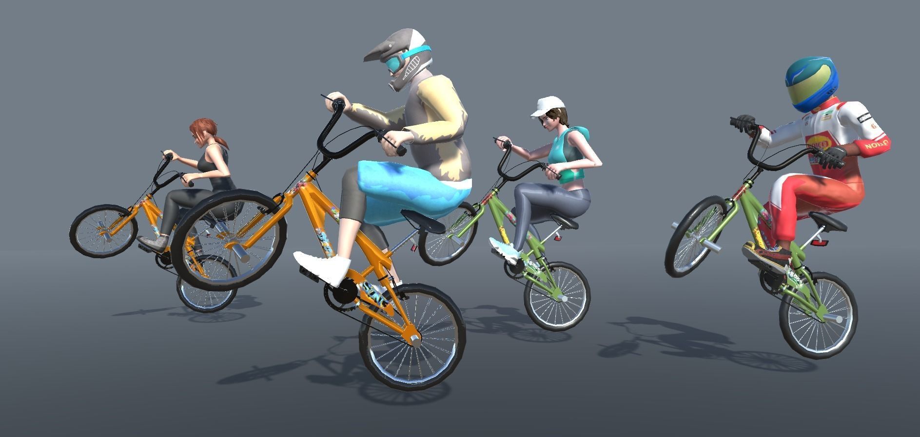 3D model BMX Bike Animations VR / AR / low-poly | CGTrader