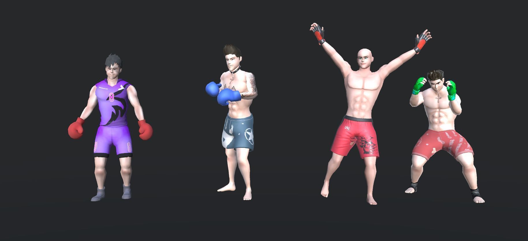 3D model Boxing Animations VR / AR / low-poly | CGTrader