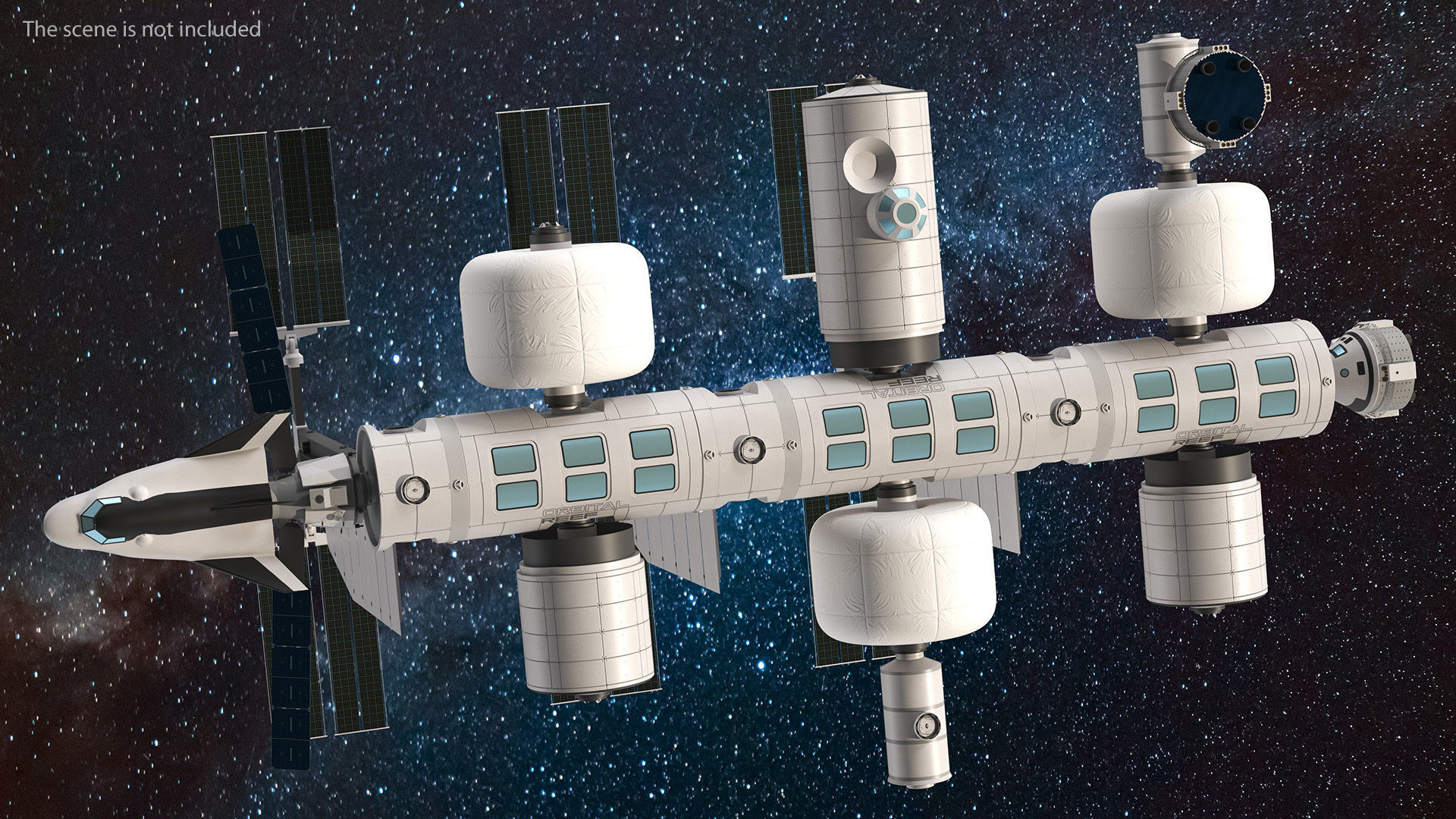 Orbital Reef Blue Origin Space Station Rigged for Maya 3D model rigged ...