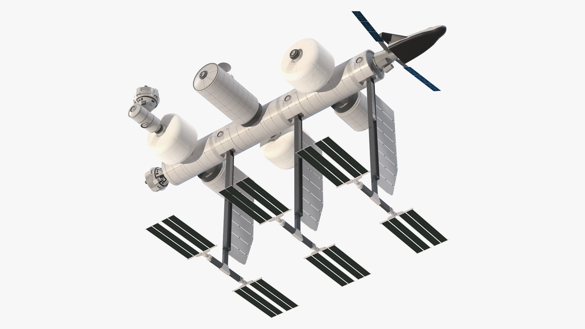 Orbital Reef Blue Origin Space Station Rigged for Maya 3D model rigged ...