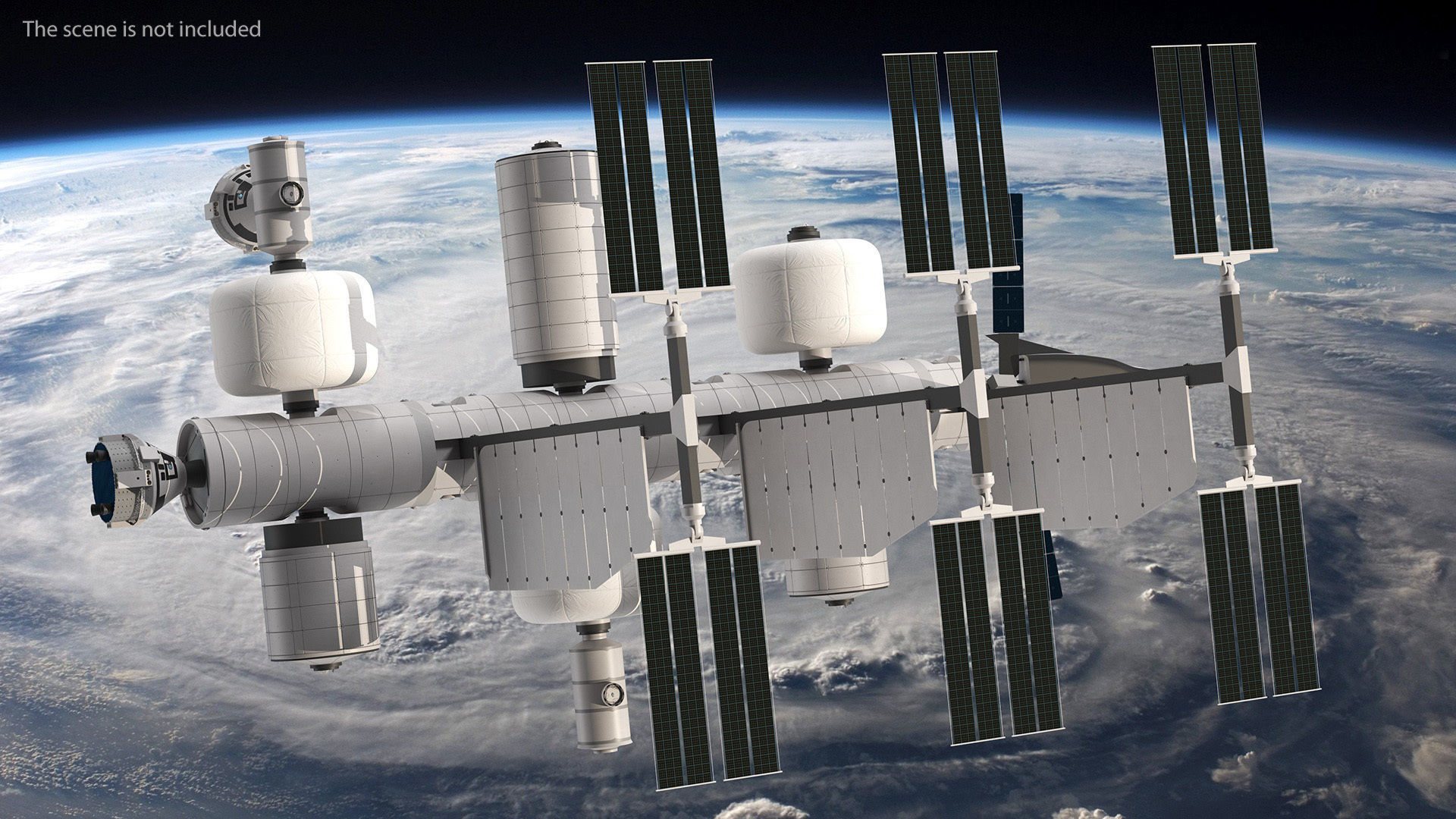 Orbital Reef Blue Origin Space Station Rigged for Maya 3D model rigged ...