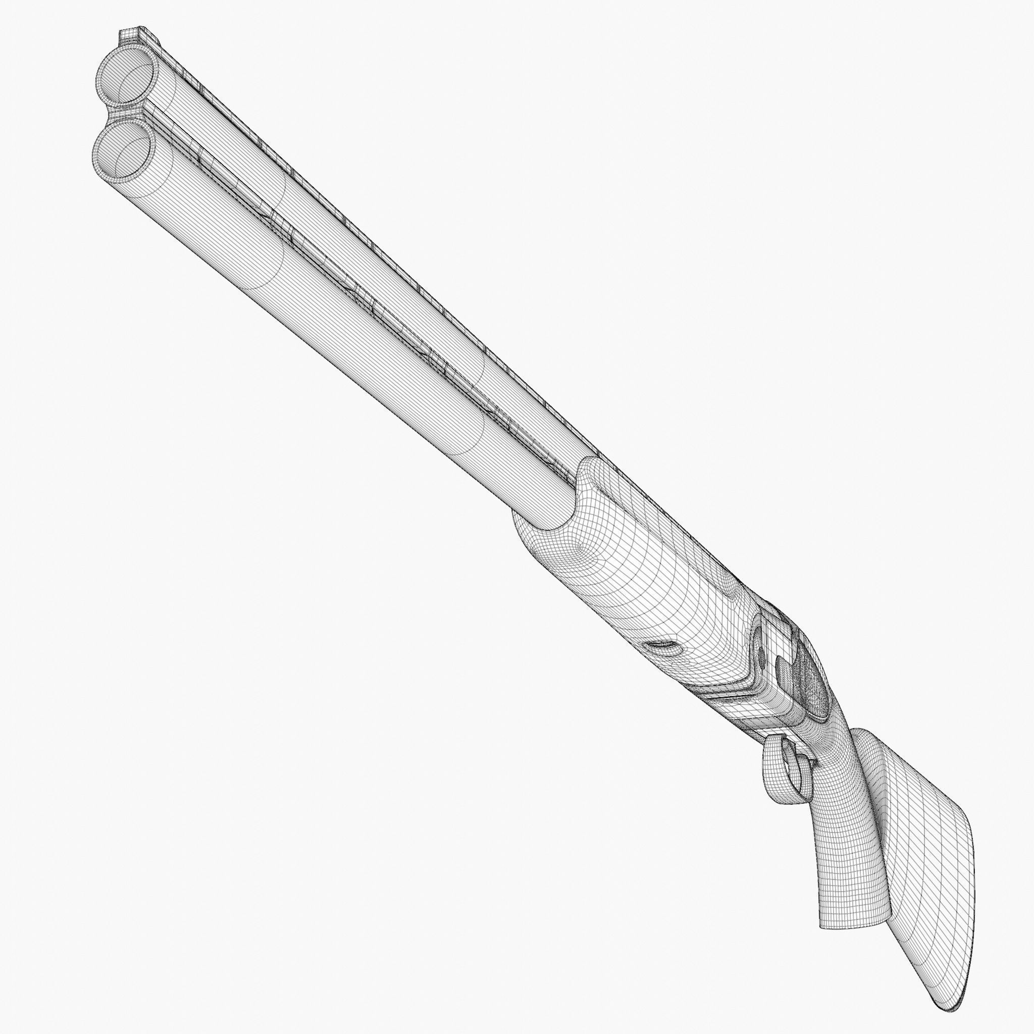 3D model Over-under Double Barreled Shotgun VR / AR / low-poly | CGTrader