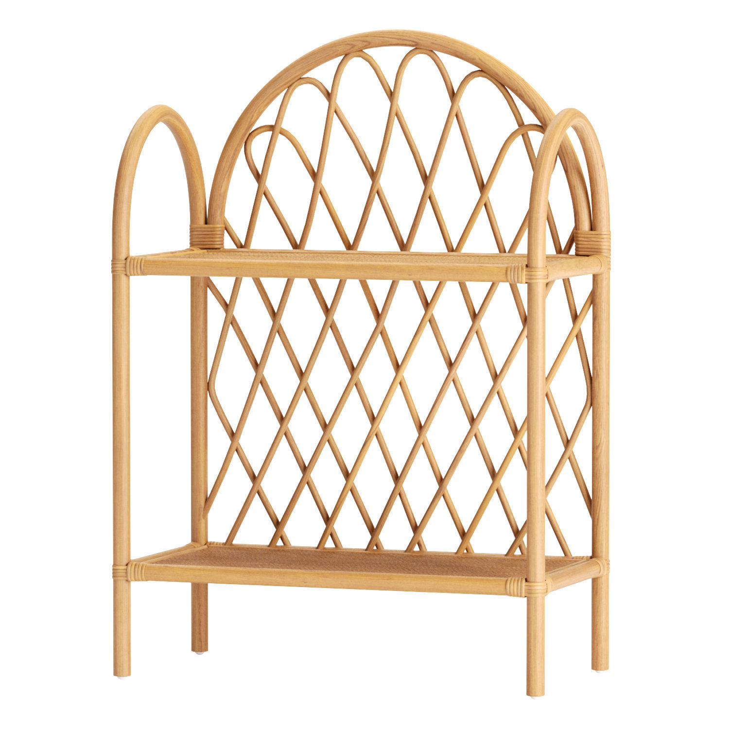 Rattan display shelf 3D model rigged | CGTrader