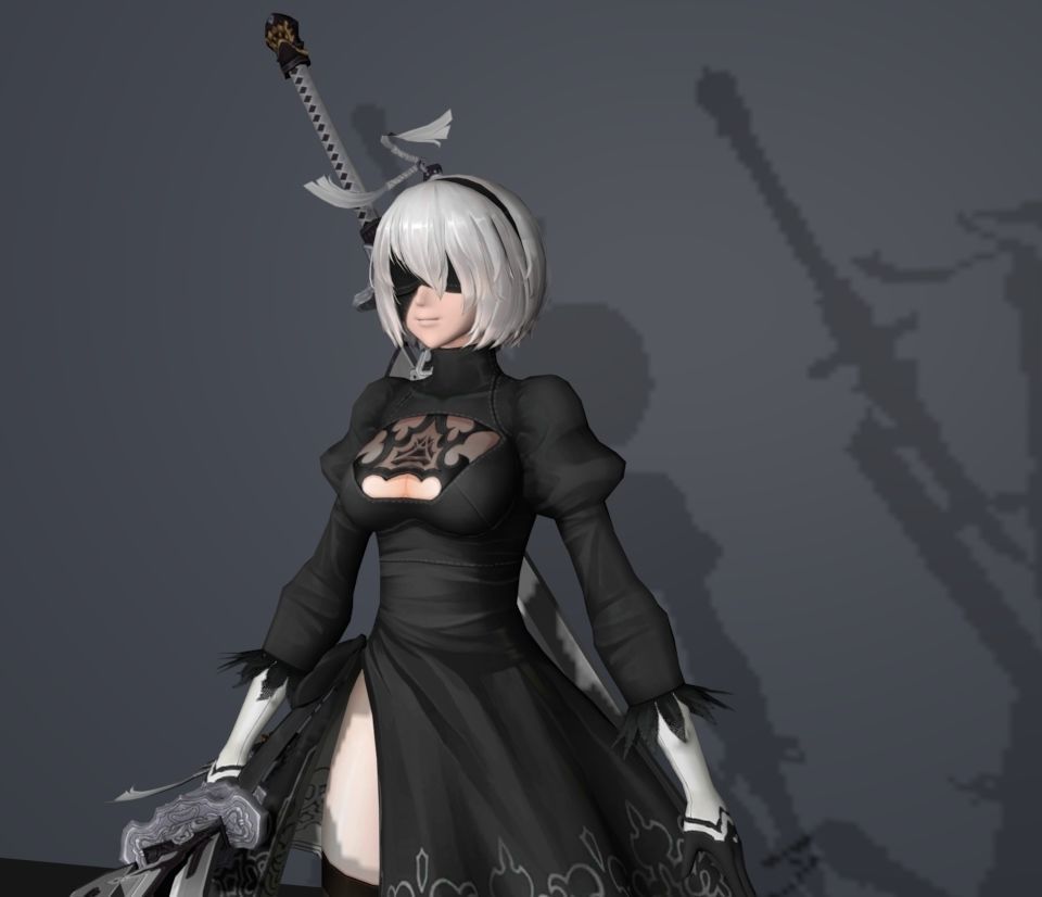 neir 2b 3D model animated rigged | CGTrader