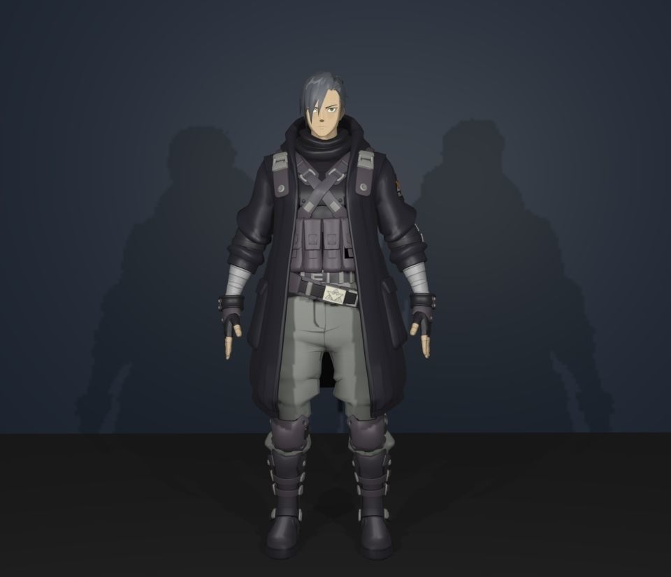 ace force ghost 3D model animated rigged | CGTrader