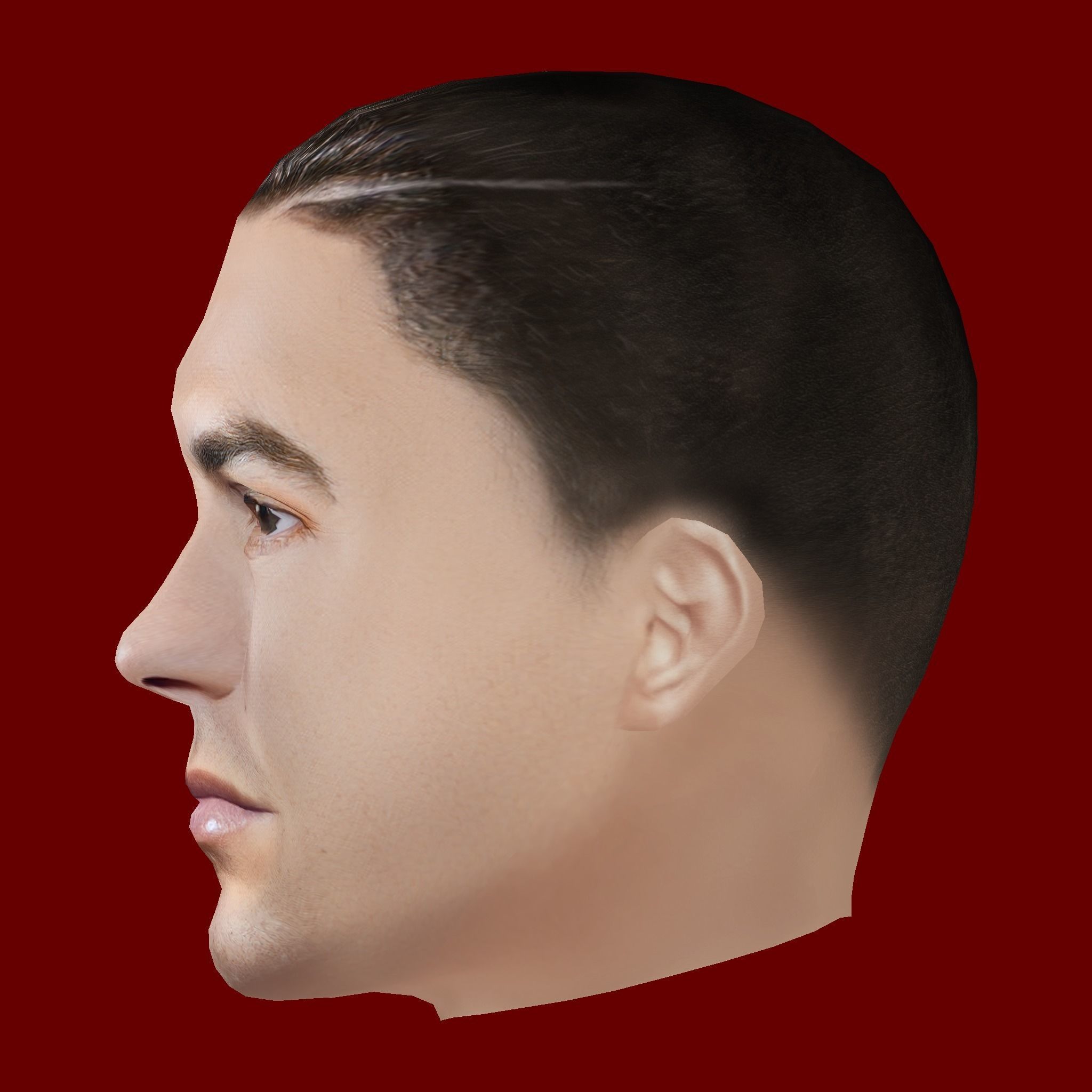 3D model Cristiano Ronaldo Head - Low poly head for game Low-poly VR ...