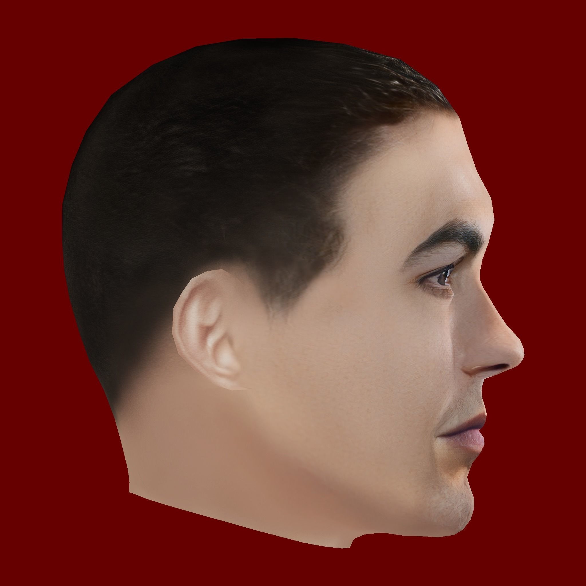 3D model Cristiano Ronaldo Head - Low poly head for game Low-poly VR ...