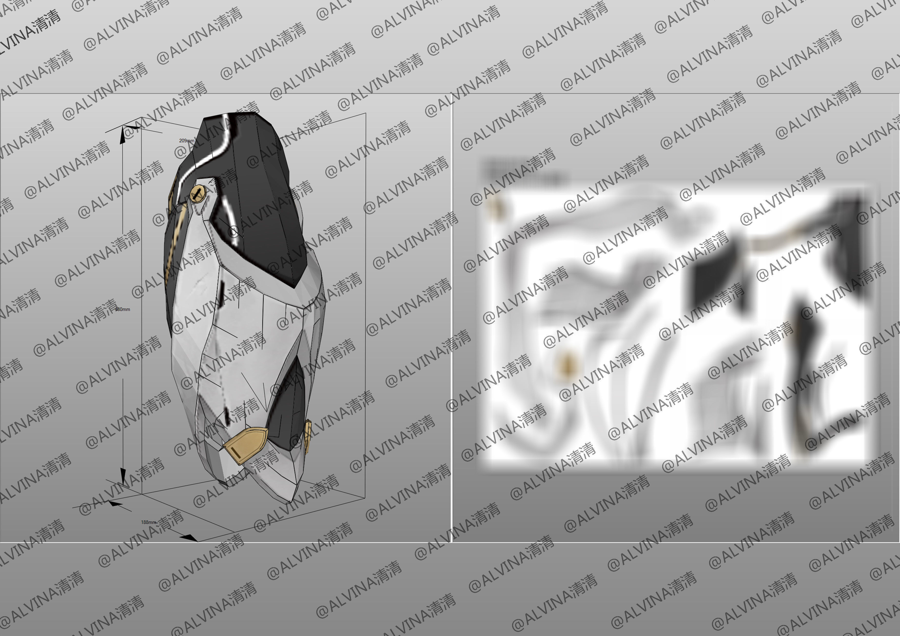 3D model Honkai star rail stellaron hunter Sam Armor DIY Cosplay Pepakura VR / AR / low-poly ...