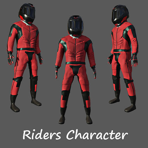 Racing Character 3D model | CGTrader