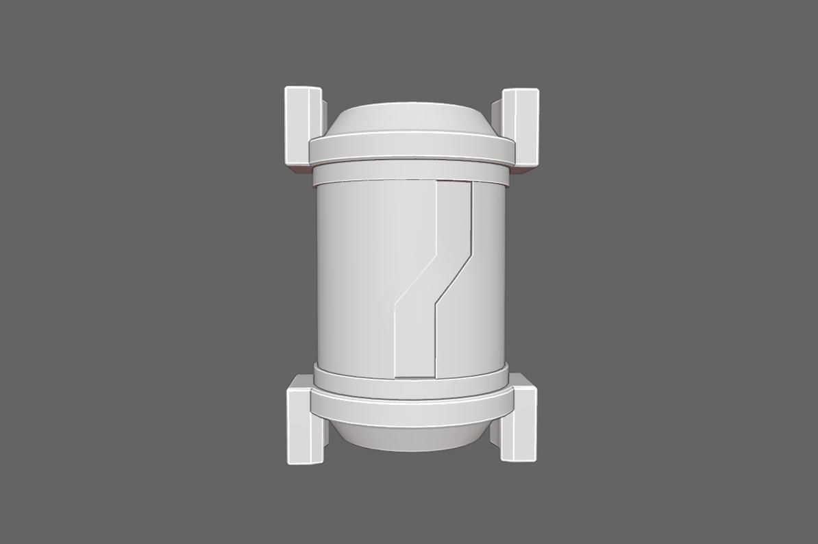 3D model Item Box - Cylinder Sci-Fi VR / AR / low-poly | CGTrader