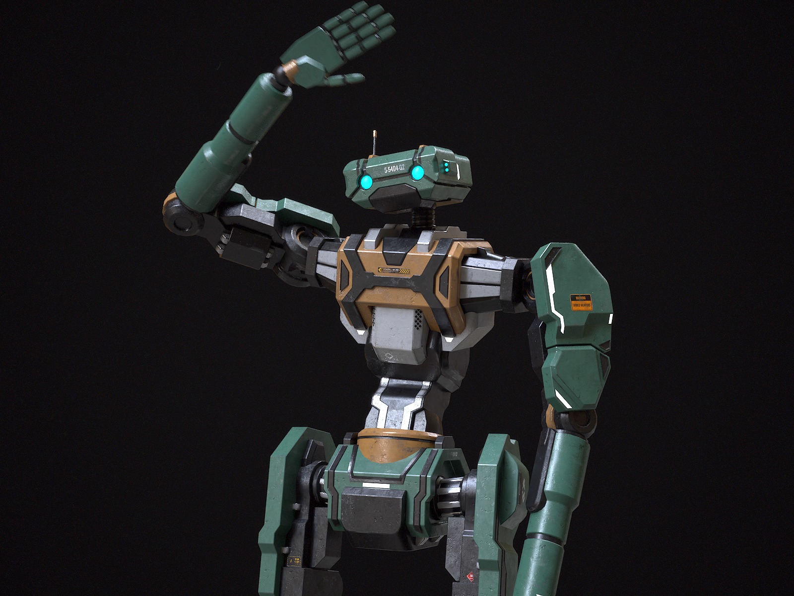 Robot free VR / AR / low-poly 3D model animated rigged | CGTrader