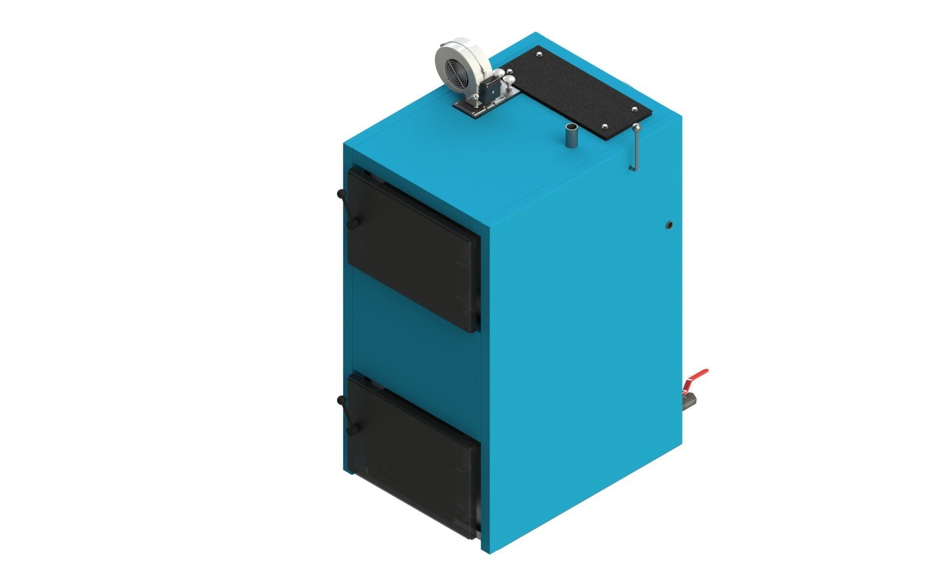 Solid fuel pyrolysis boiler SOLIDWORKS Flow Simulation 3D model | CGTrader