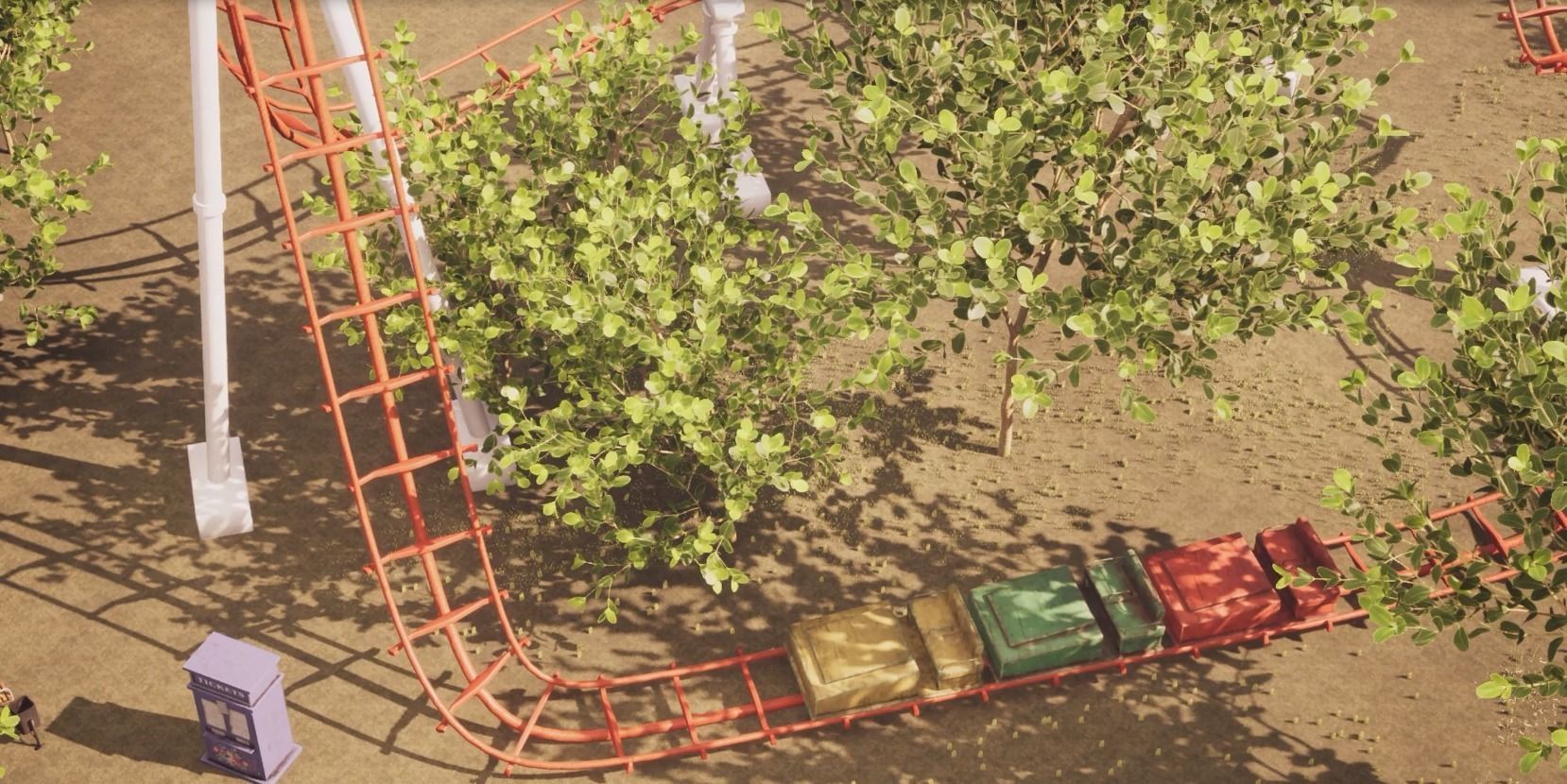 3D model Abandoned Amusement Park - old destroyed Roller coaster VR ...
