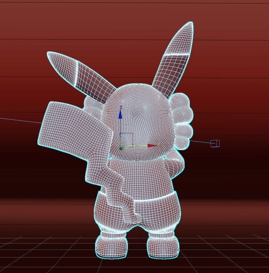Pikachu x Kaws TOY POKEMON 3D model | CGTrader