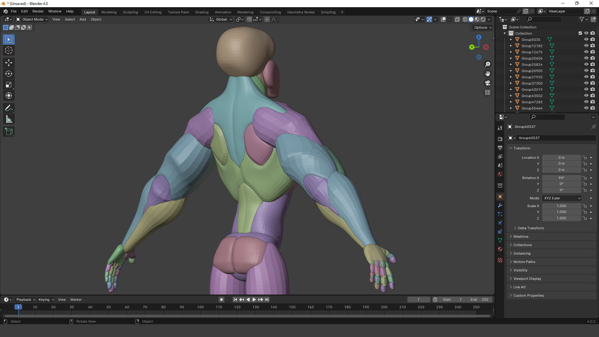 stylized anatomy Basemesh blockout 002 3D model | CGTrader