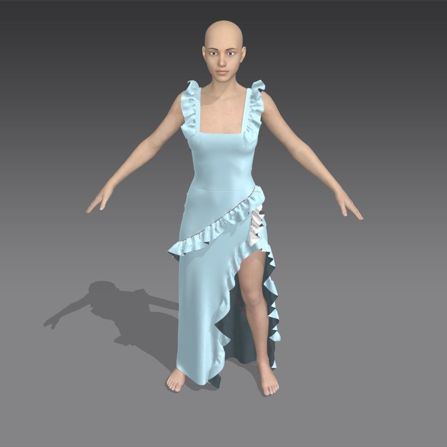 partyDress free 3D model | CGTrader