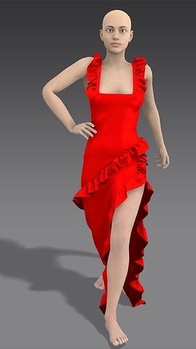 partyDress free 3D model | CGTrader