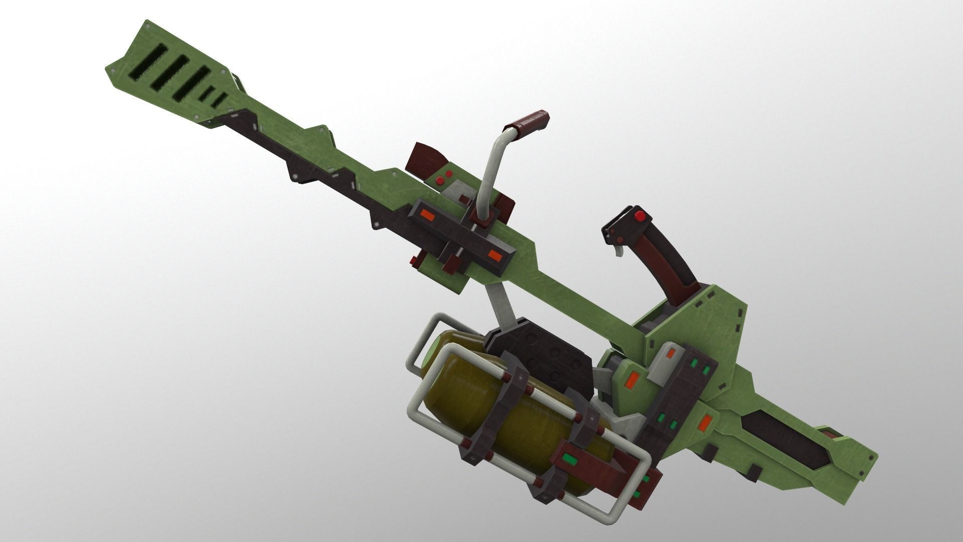 3D model Flame Gatling Gun Level 2 VR / AR / low-poly | CGTrader