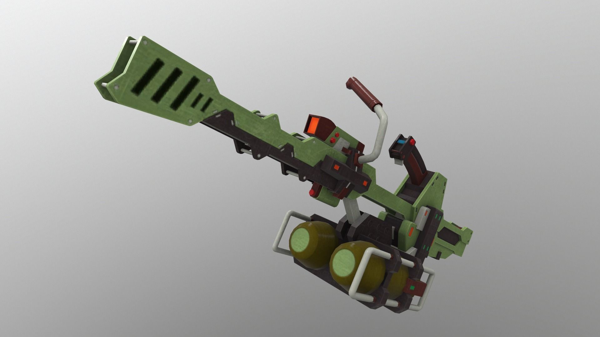 3D model Flame Gatling Gun Level 2 VR / AR / low-poly | CGTrader