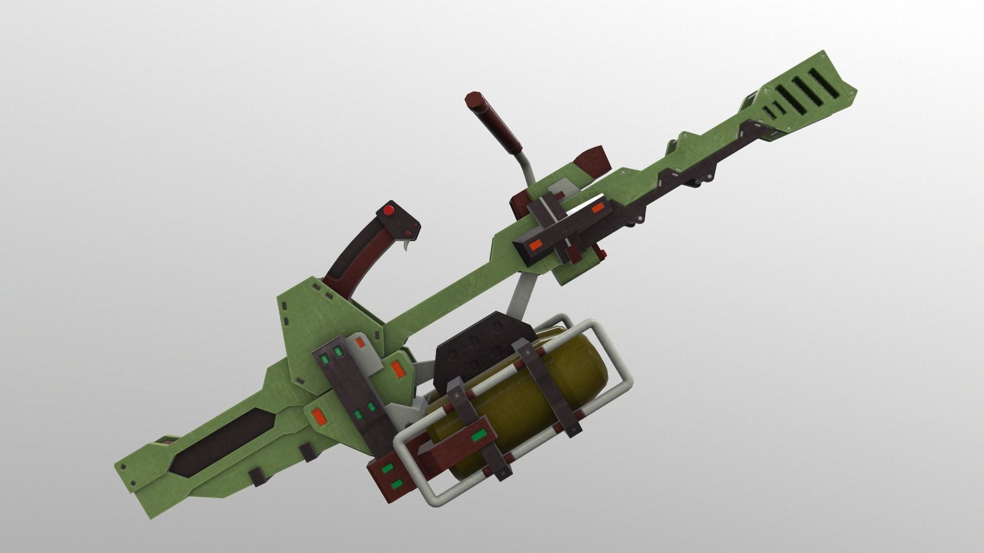 3D model Flame Gatling Gun Level 2 VR / AR / low-poly | CGTrader