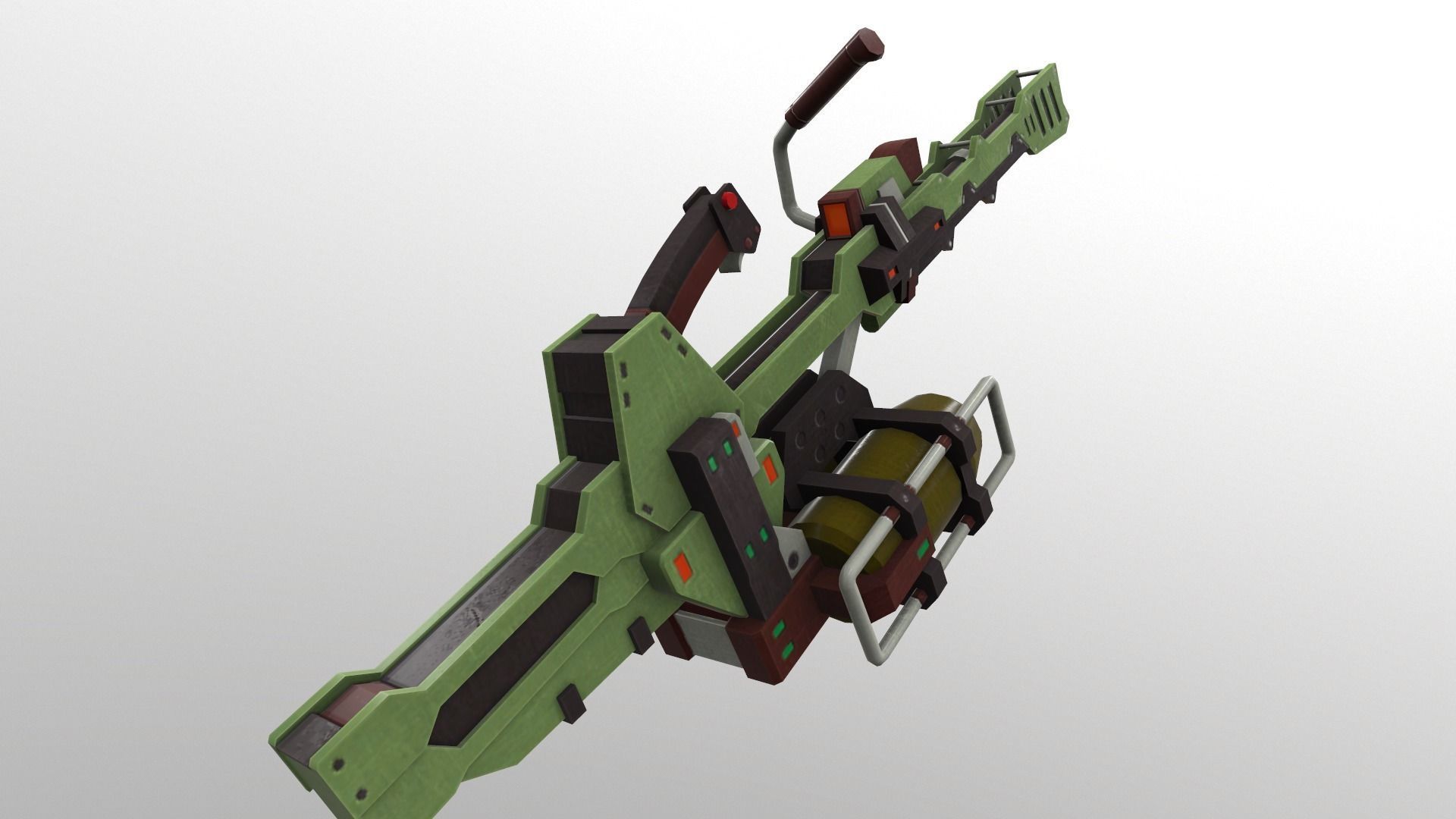 3D model Flame Gatling Gun Level 2 VR / AR / low-poly | CGTrader