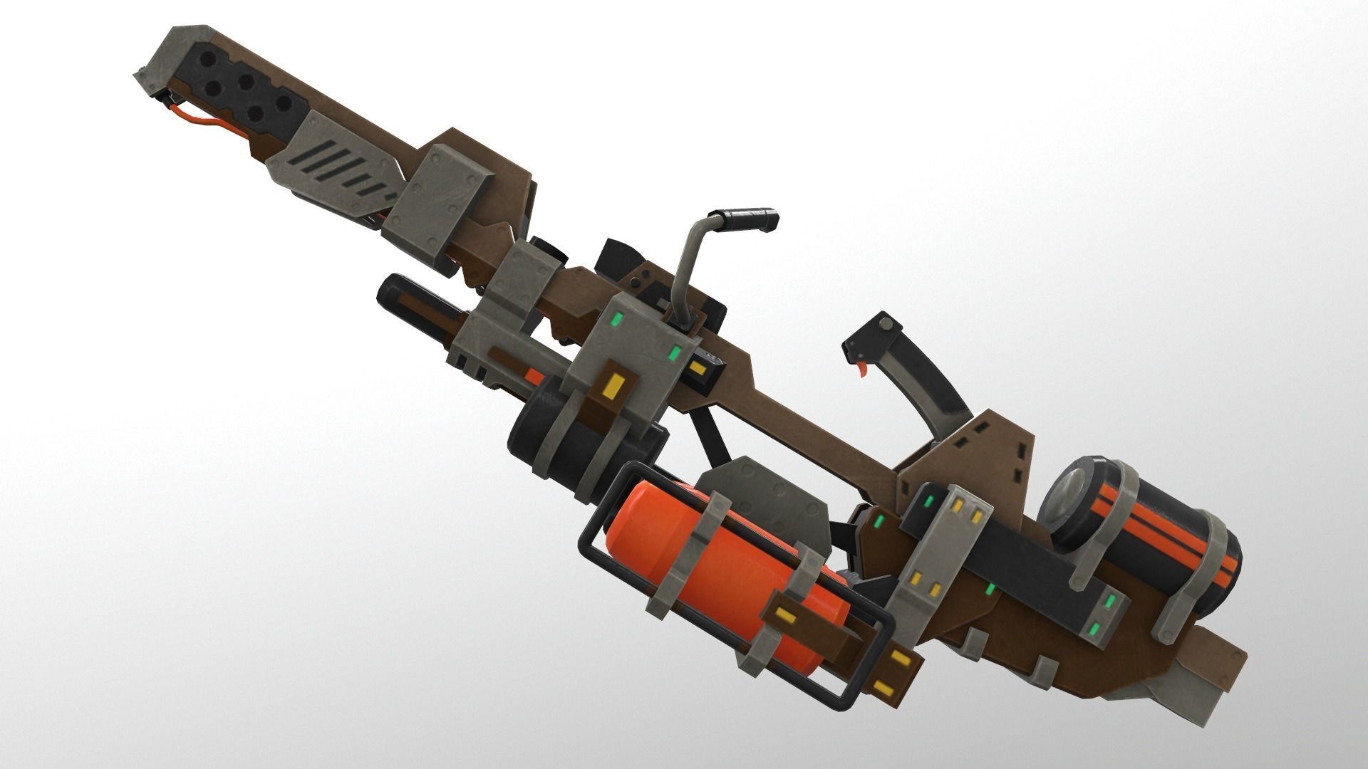 3D model Flame Gatling Gun Level 3 VR / AR / low-poly | CGTrader