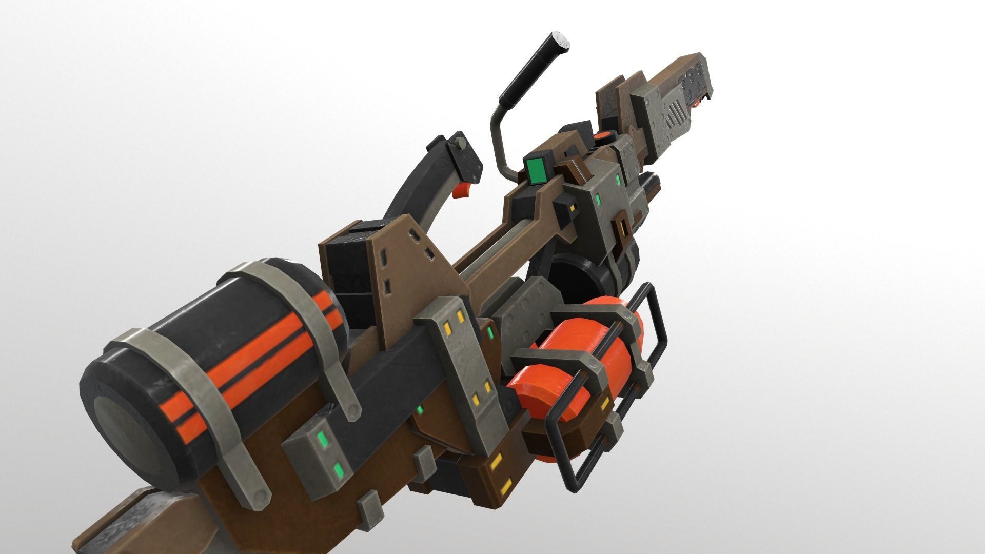 3D model Flame Gatling Gun Level 3 VR / AR / low-poly | CGTrader