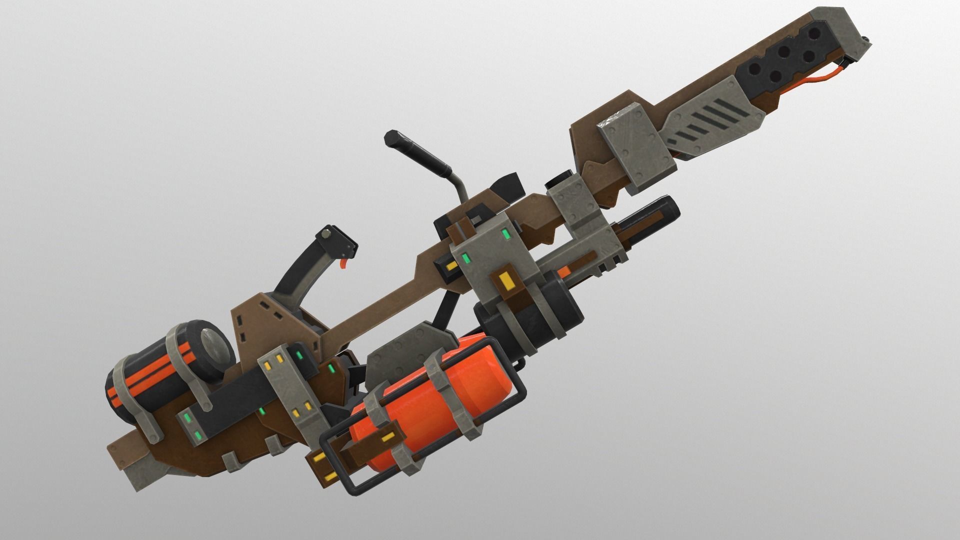 3D model Flame Gatling Gun Level 3 VR / AR / low-poly | CGTrader