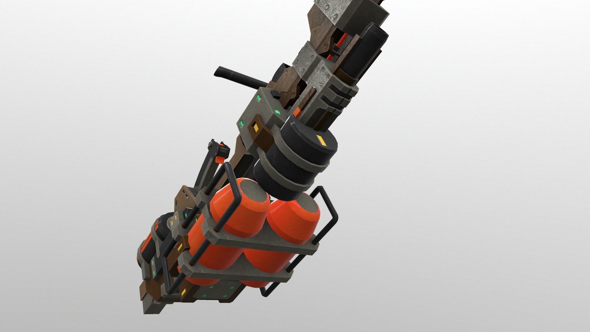 3D model Flame Gatling Gun Level 3 VR / AR / low-poly | CGTrader