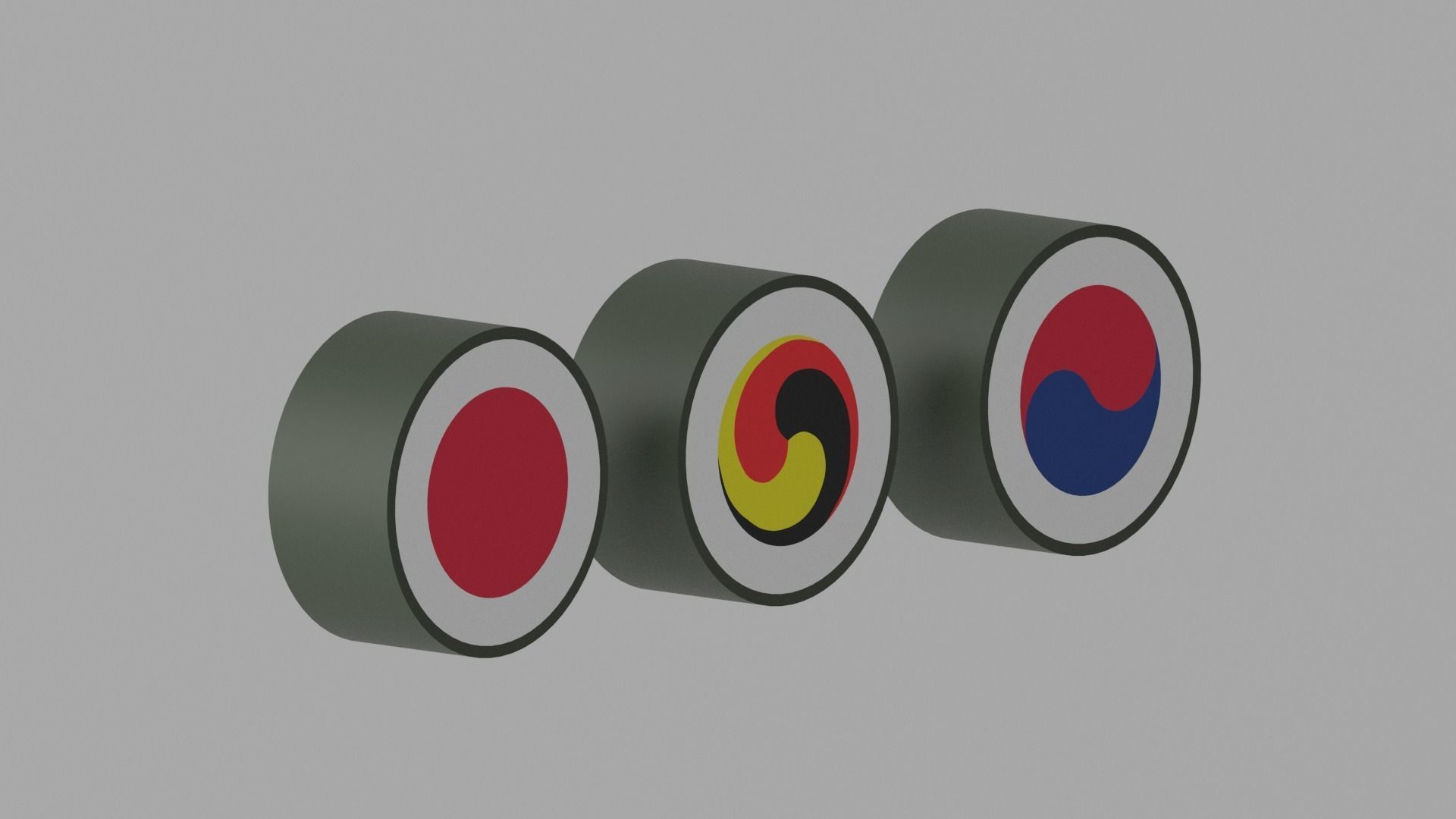 Cartoon Sushi and Gimbap 3D model | CGTrader