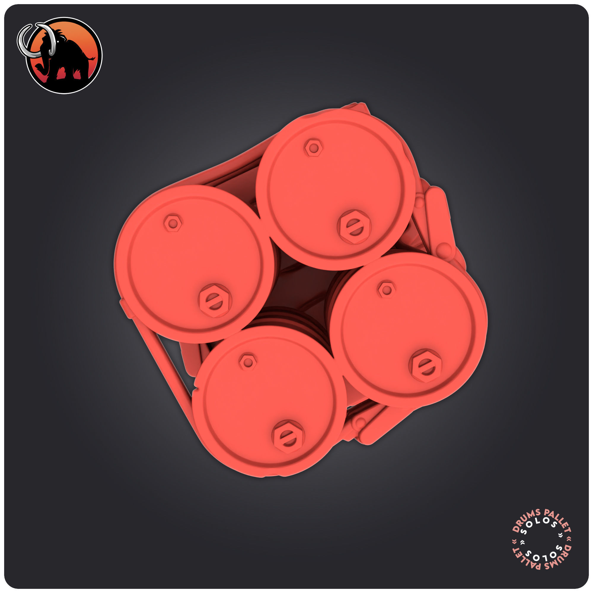 Drums Pallet 3D model 3D printable | CGTrader