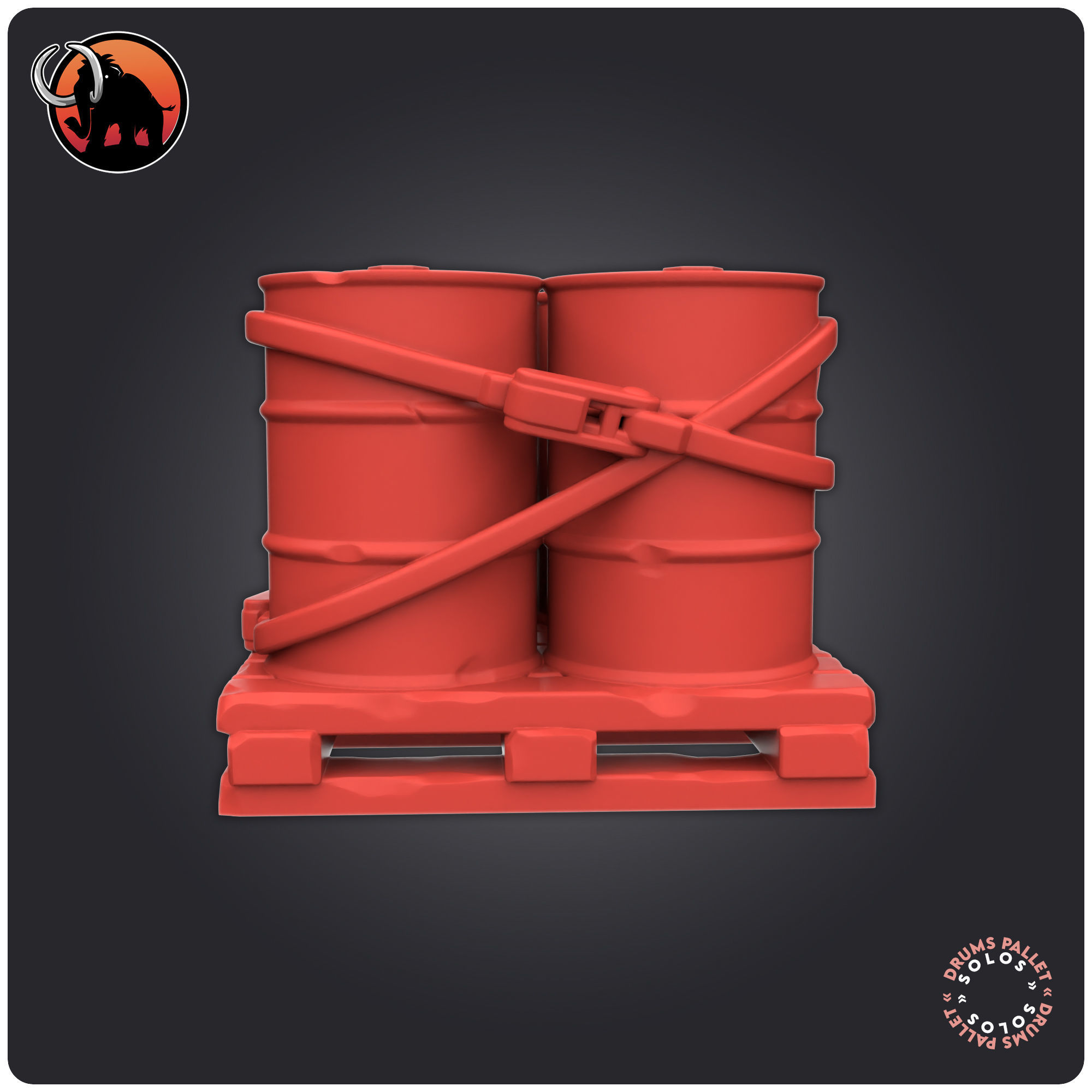 Drums Pallet 3D model 3D printable | CGTrader