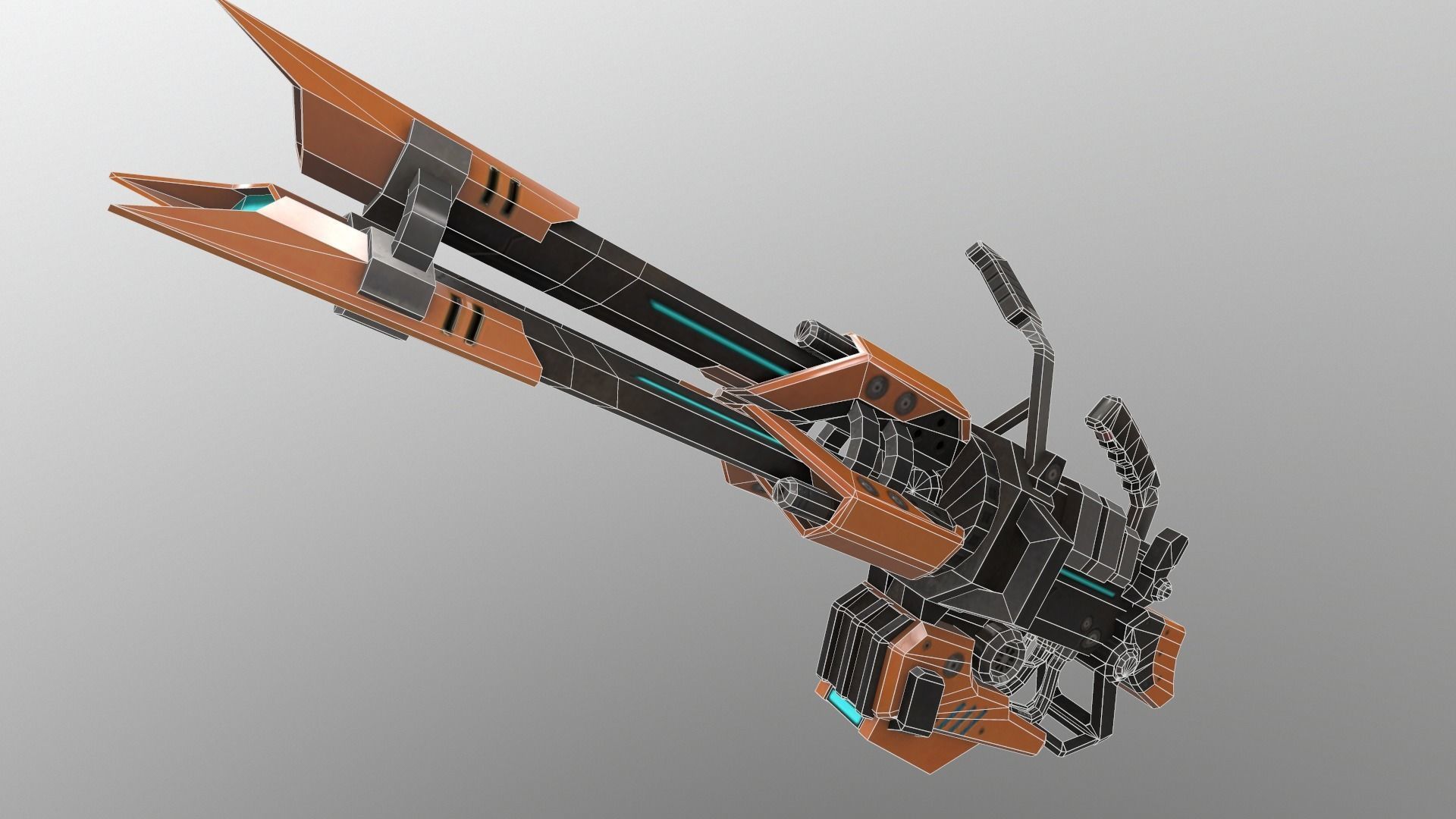 3D model Sci-Fi Gatling Gun Level 2 VR / AR / low-poly | CGTrader