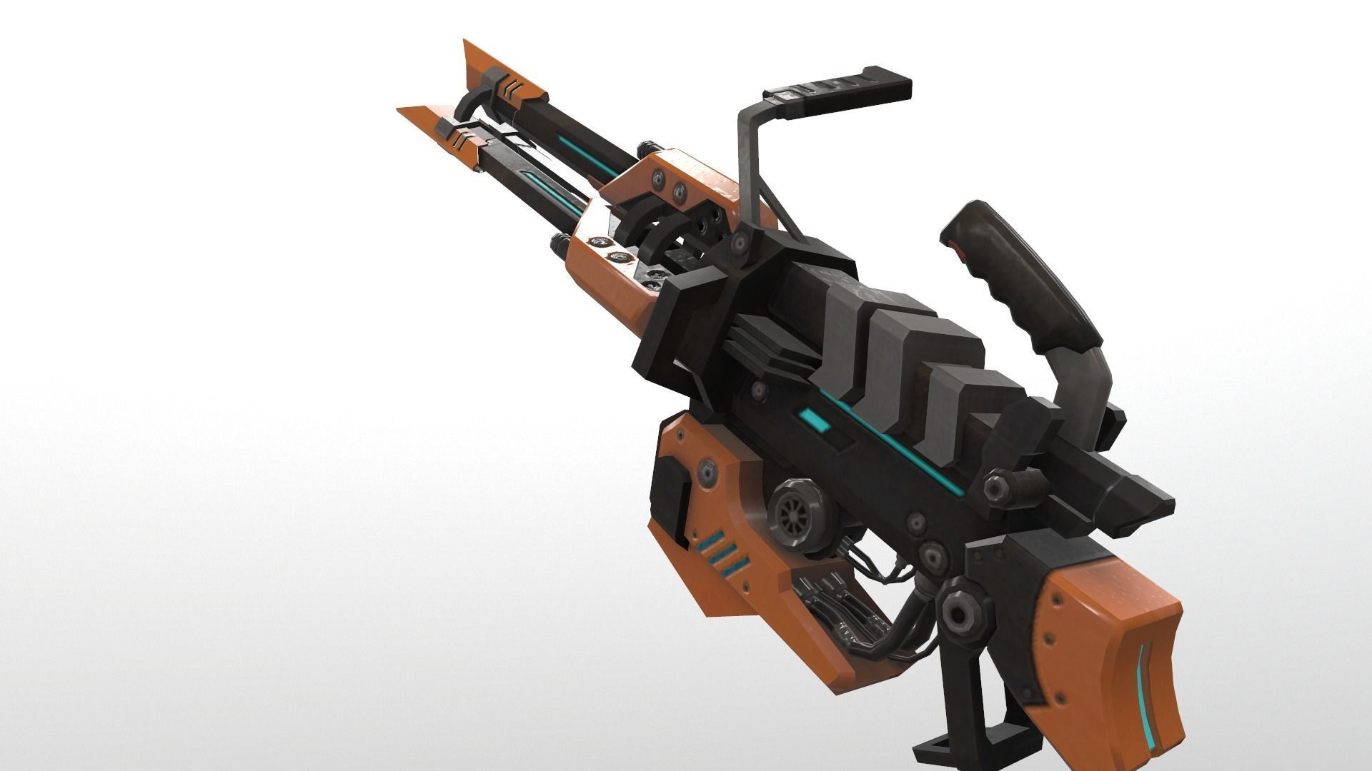 3D model Sci-Fi Gatling Gun Level 2 VR / AR / low-poly | CGTrader