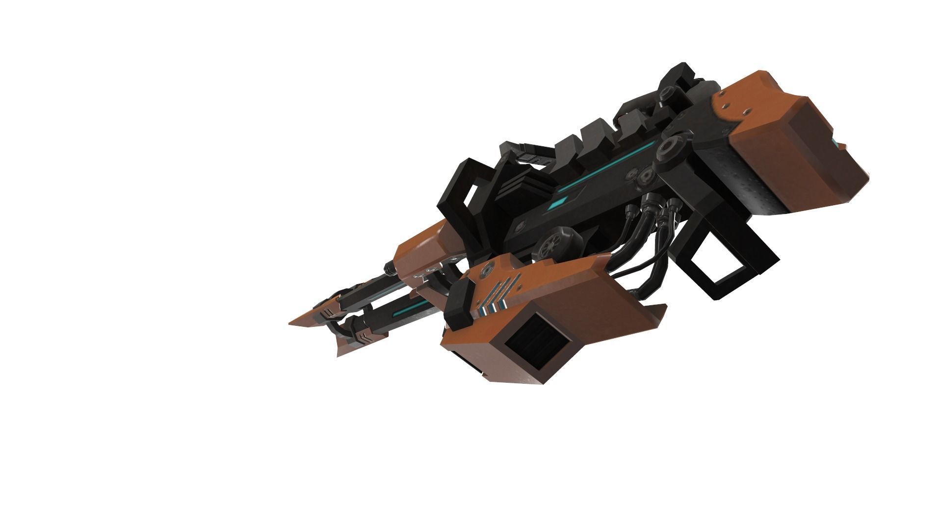 3D model Sci-Fi Gatling Gun Level 2 VR / AR / low-poly | CGTrader