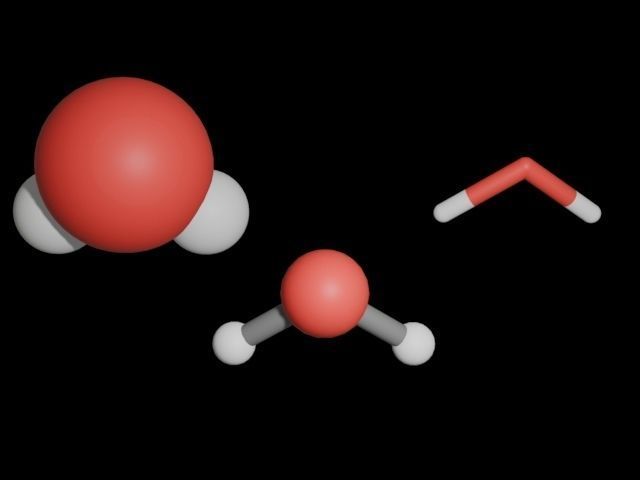 Water 3D molecular models free VR / AR / low-poly 3D model | CGTrader