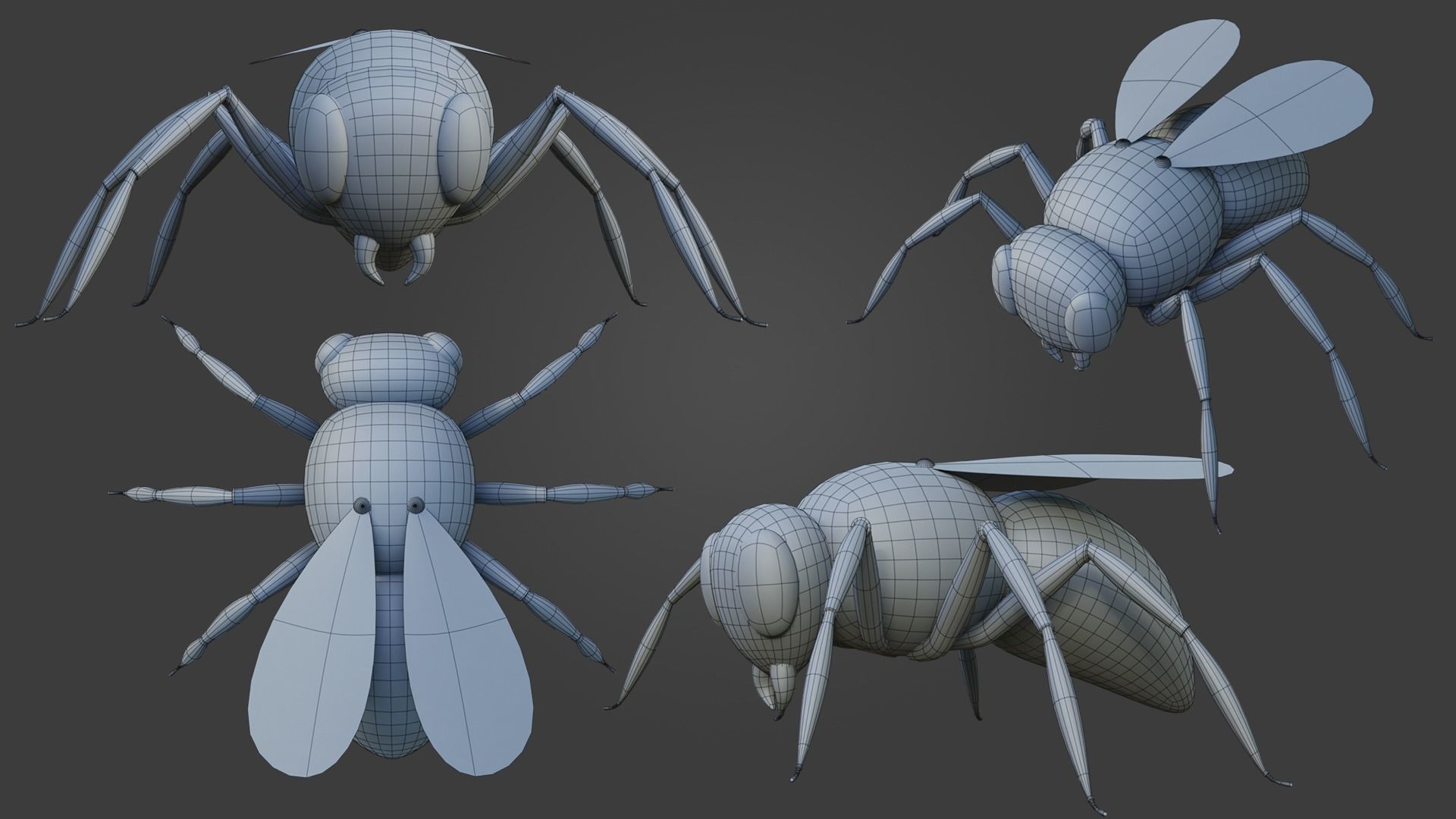 3D model Honey Bee 3D Cartoon Animal VR / AR / low-poly | CGTrader