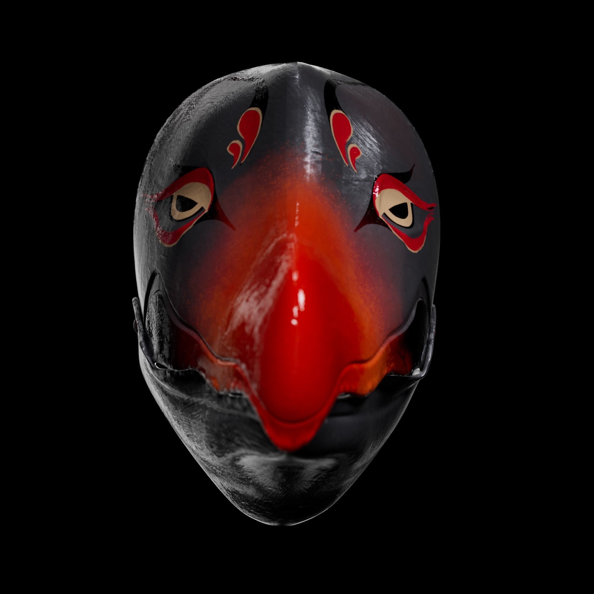 3D model Japanese bird mask VR / AR / low-poly | CGTrader