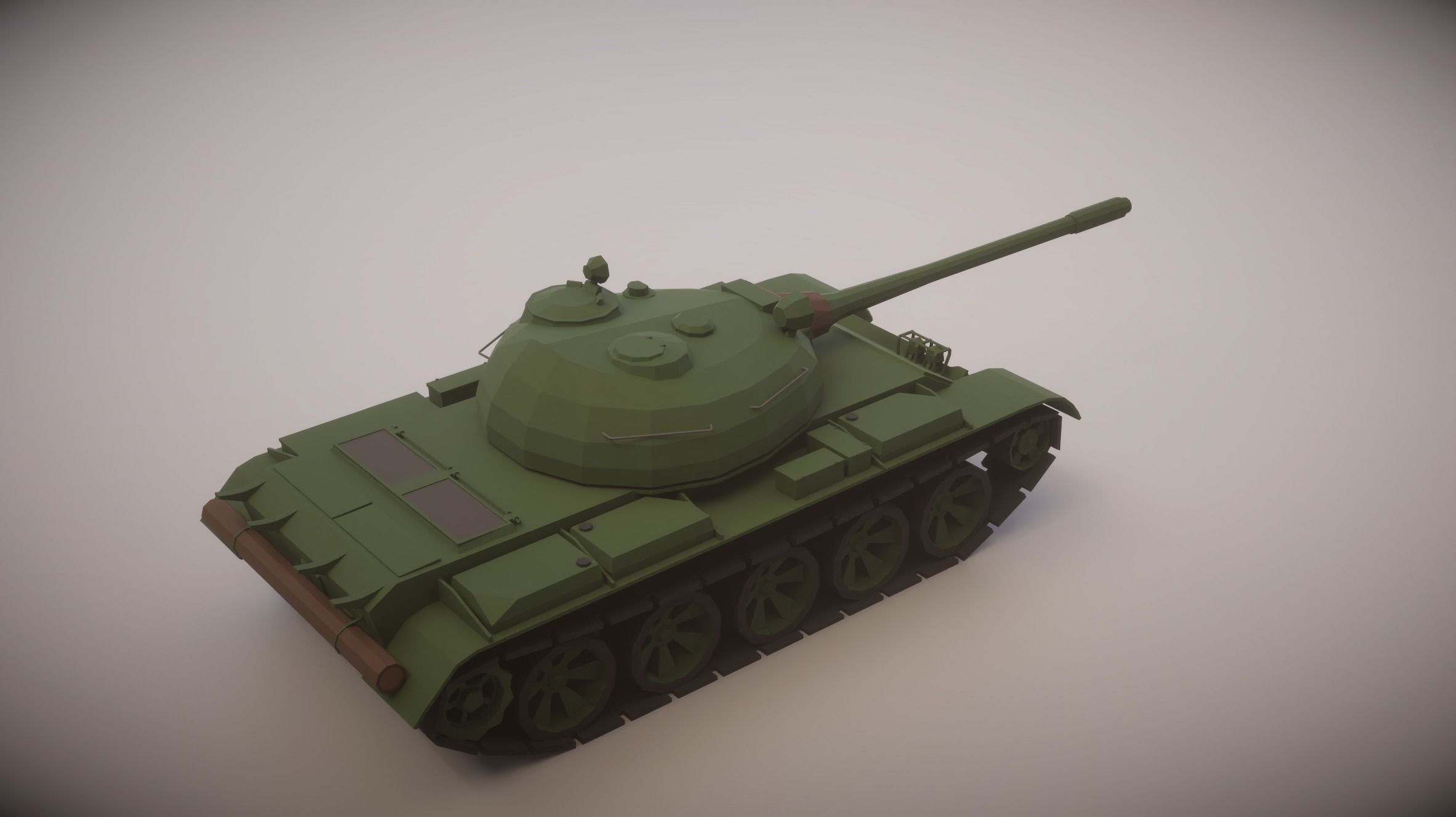 3D model Simple T-55A Tank VR / AR / low-poly | CGTrader