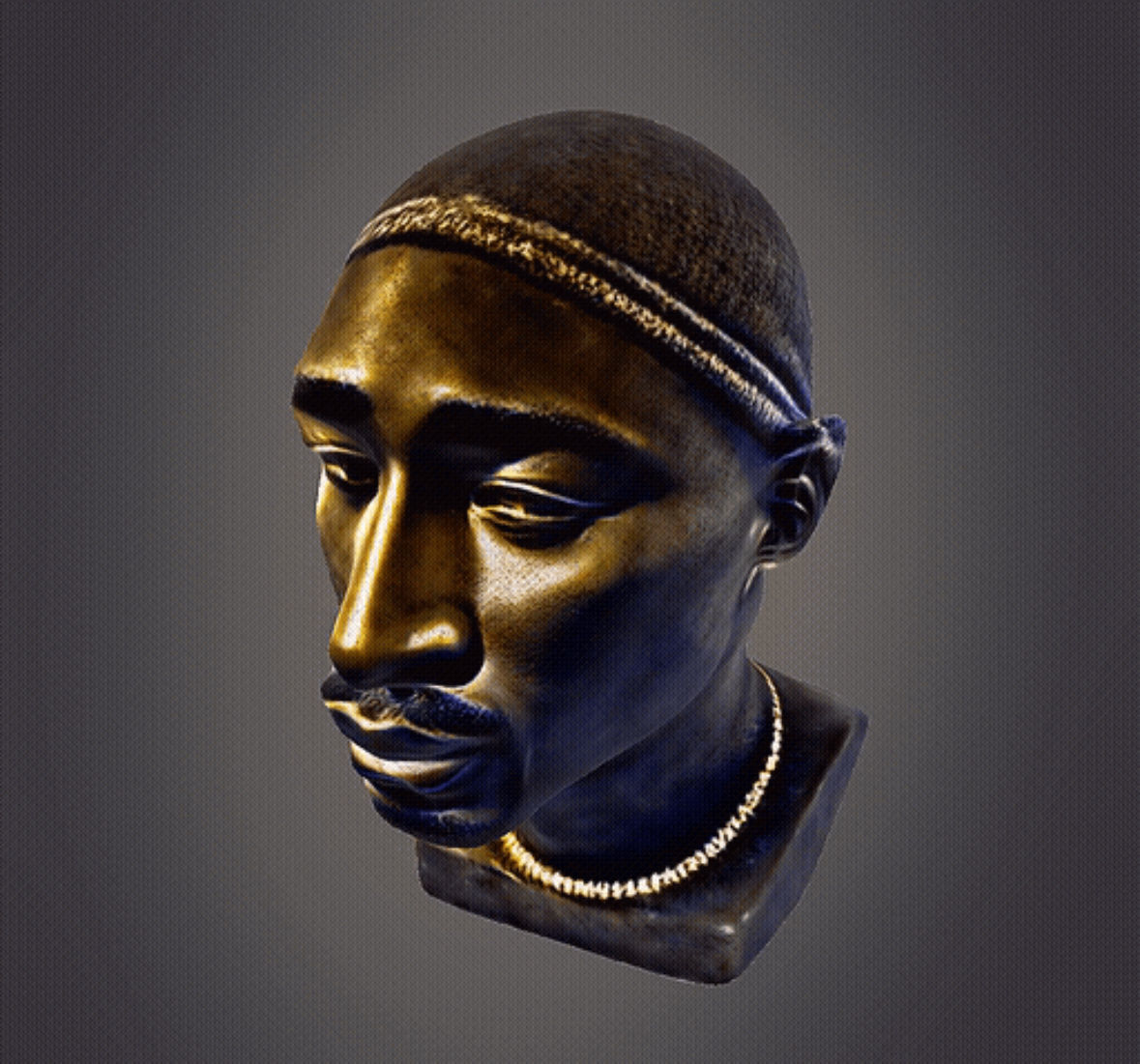 Tupac Bust 3D model 3D printable | CGTrader