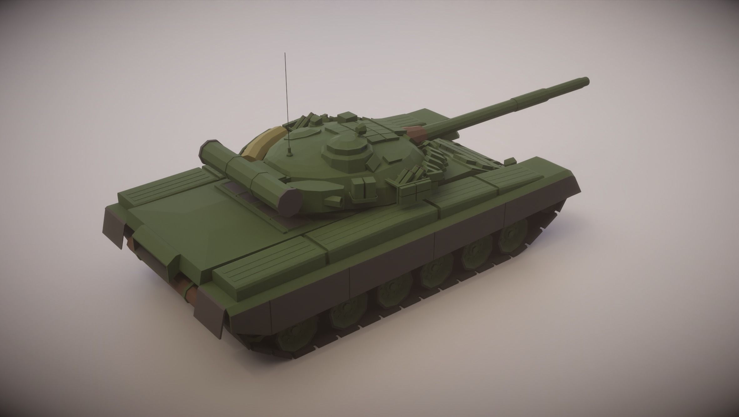 3D model Simple T-80BV Tank VR / AR / low-poly | CGTrader
